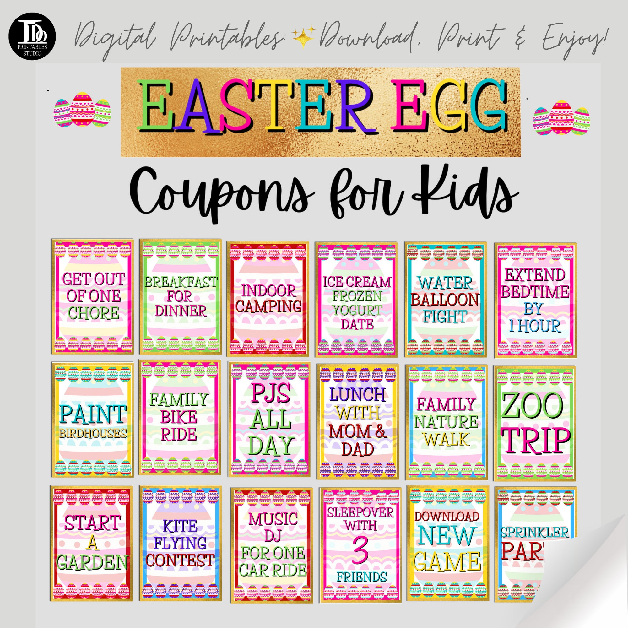 Easter Egg Coupons for Kids / Easter Egg Treasure Hunt / Easter Hunt ...