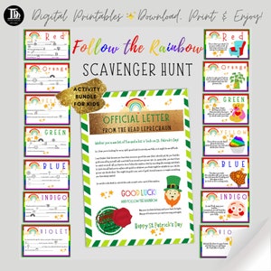 St. Patrick's Day Scavenger Hunt Kids Activity Bundle for HOME ...