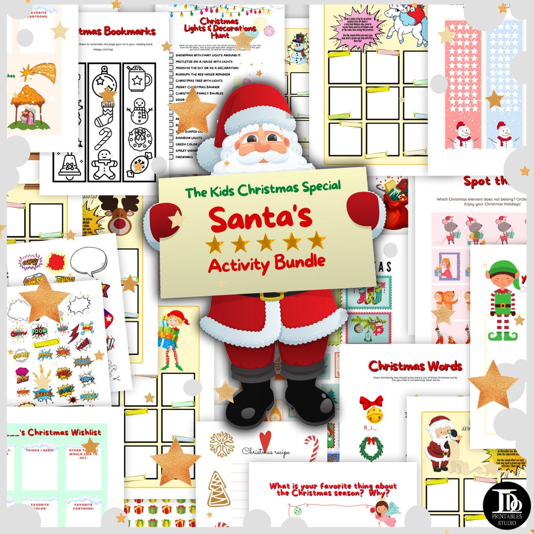 Santa's Activity Bundle Printable Christmas Activity - Etsy