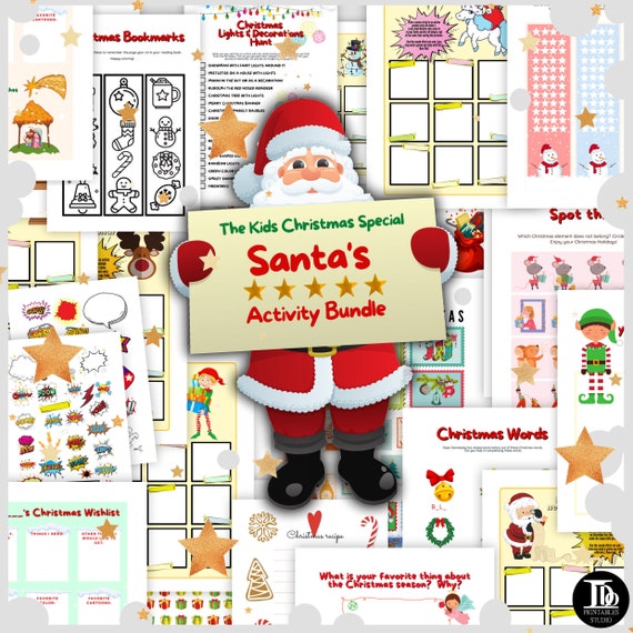 Santa's Activity Bundle Printable Christmas Activity | Etsy