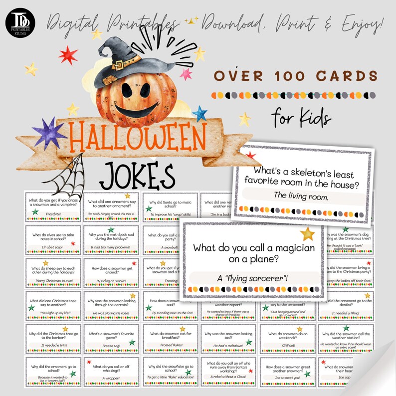 Halloween Jokes for Kids | Printable Halloween Party Icebreakers ...