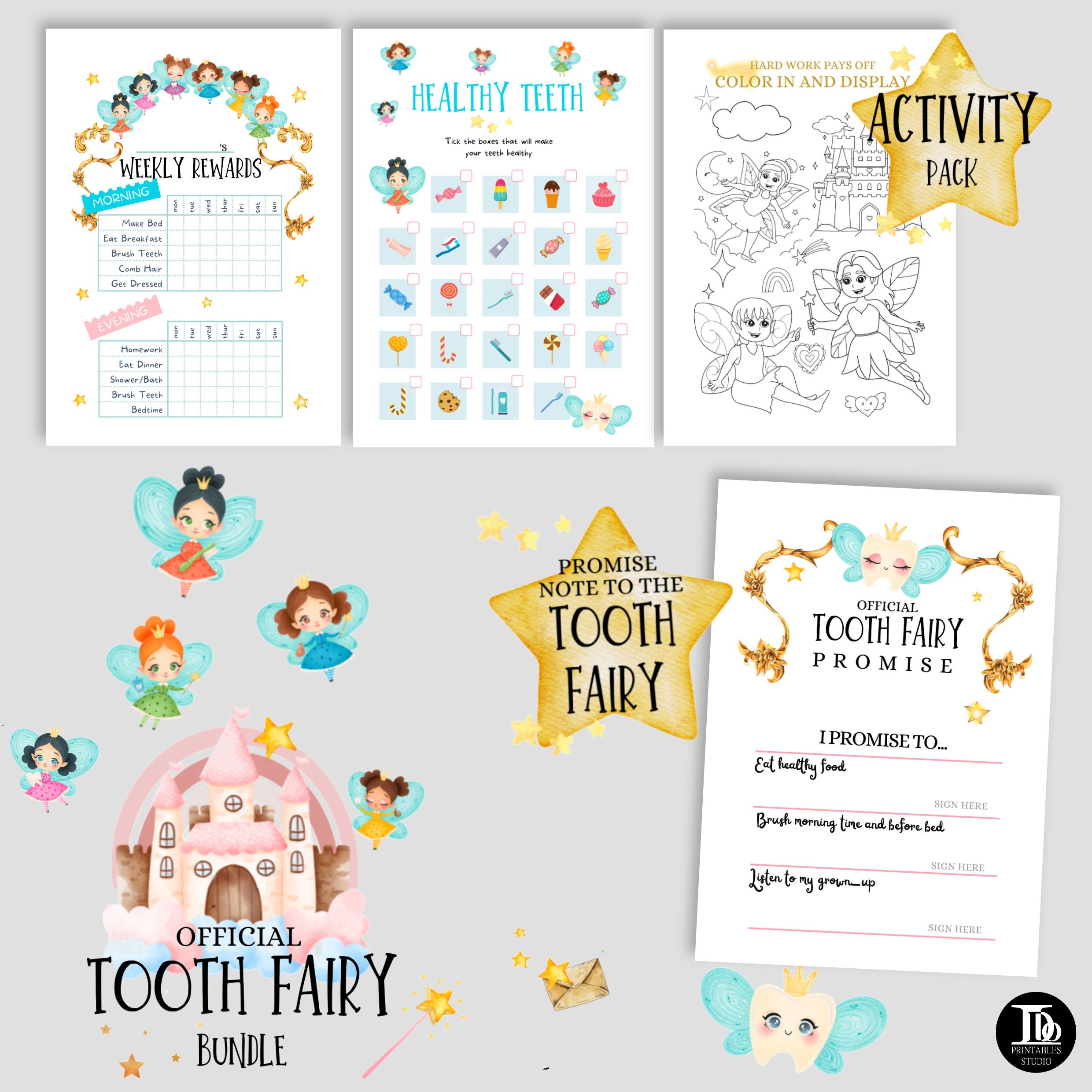 Tooth Fairy Letter Bundle Tooth Fairy Certificate Tooth Fairy Letters ...