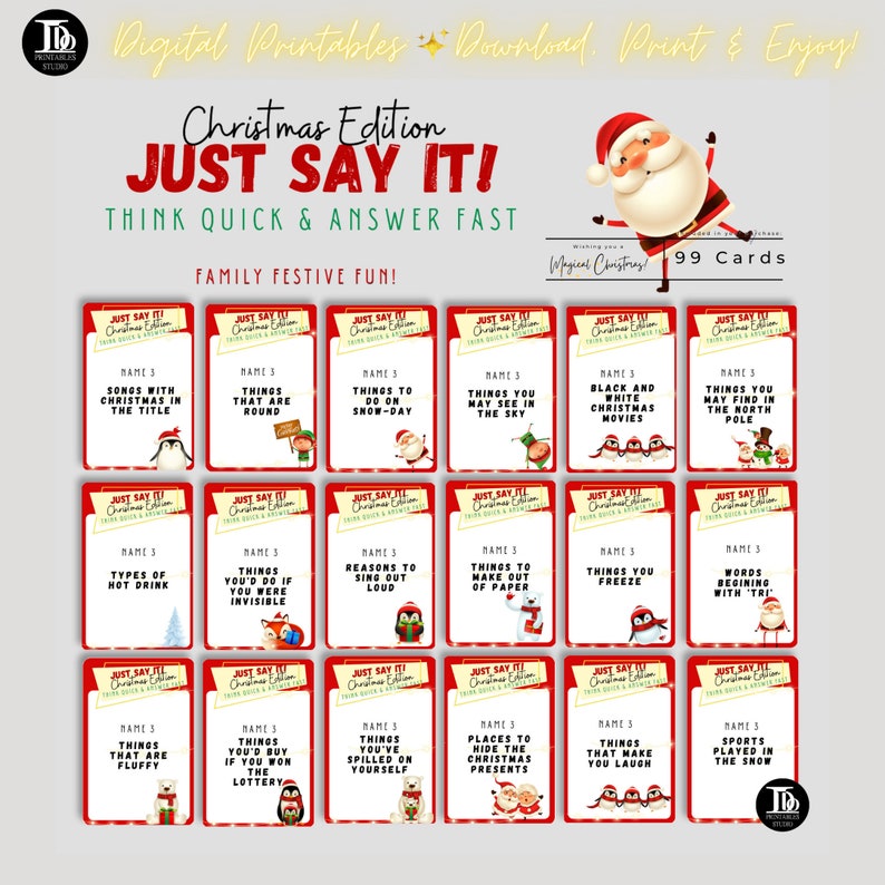 Christmas Party Games | Christmas Dinner Party Group Game | Funny ...