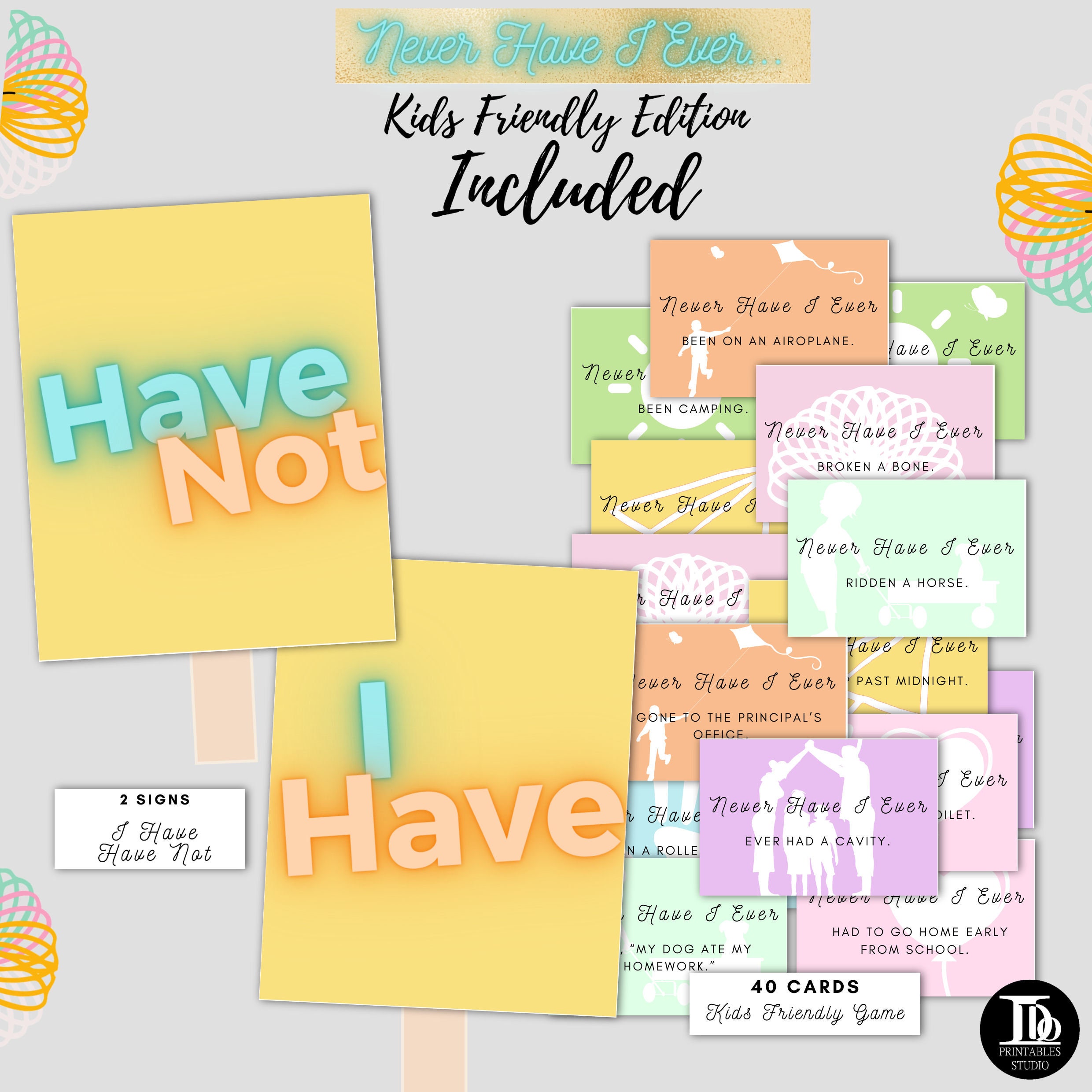 Kids Friendly Edition Never Have I Ever / Kids Activity / Class Game ...