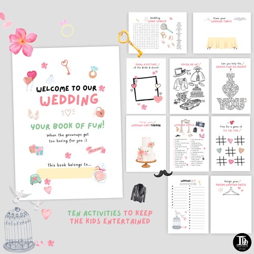 Kids' Wedding Activity Book Printable Download: Branches - Etsy