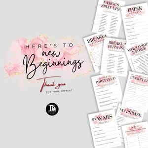 Divorce Party Care Pack | Break-up Games Bundle | Printable Breakup ...