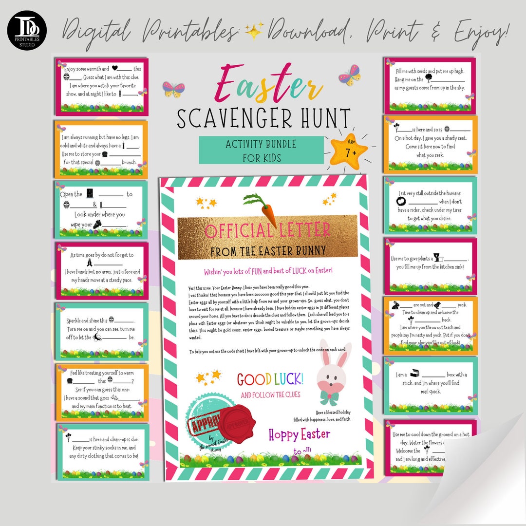 Ultimate Easter Scavenger Hunt Bundle, Kids Easter Scavenger Hunt ...