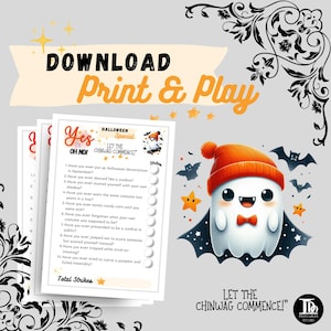 Printable Halloween Conversation Starters Game | Halloween Party Game ...