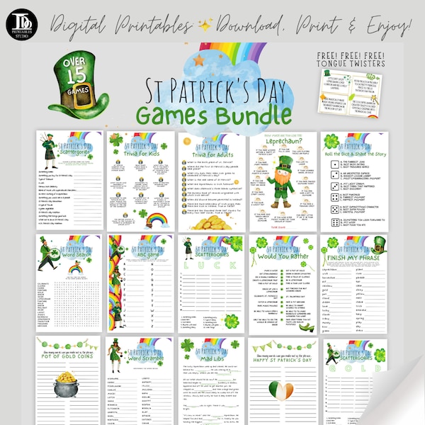 St Patricks Day Word Scramble - Etsy