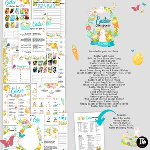 Easter Games Bundle | Family Trivia | Kids Games | Scavenger Hunt ...