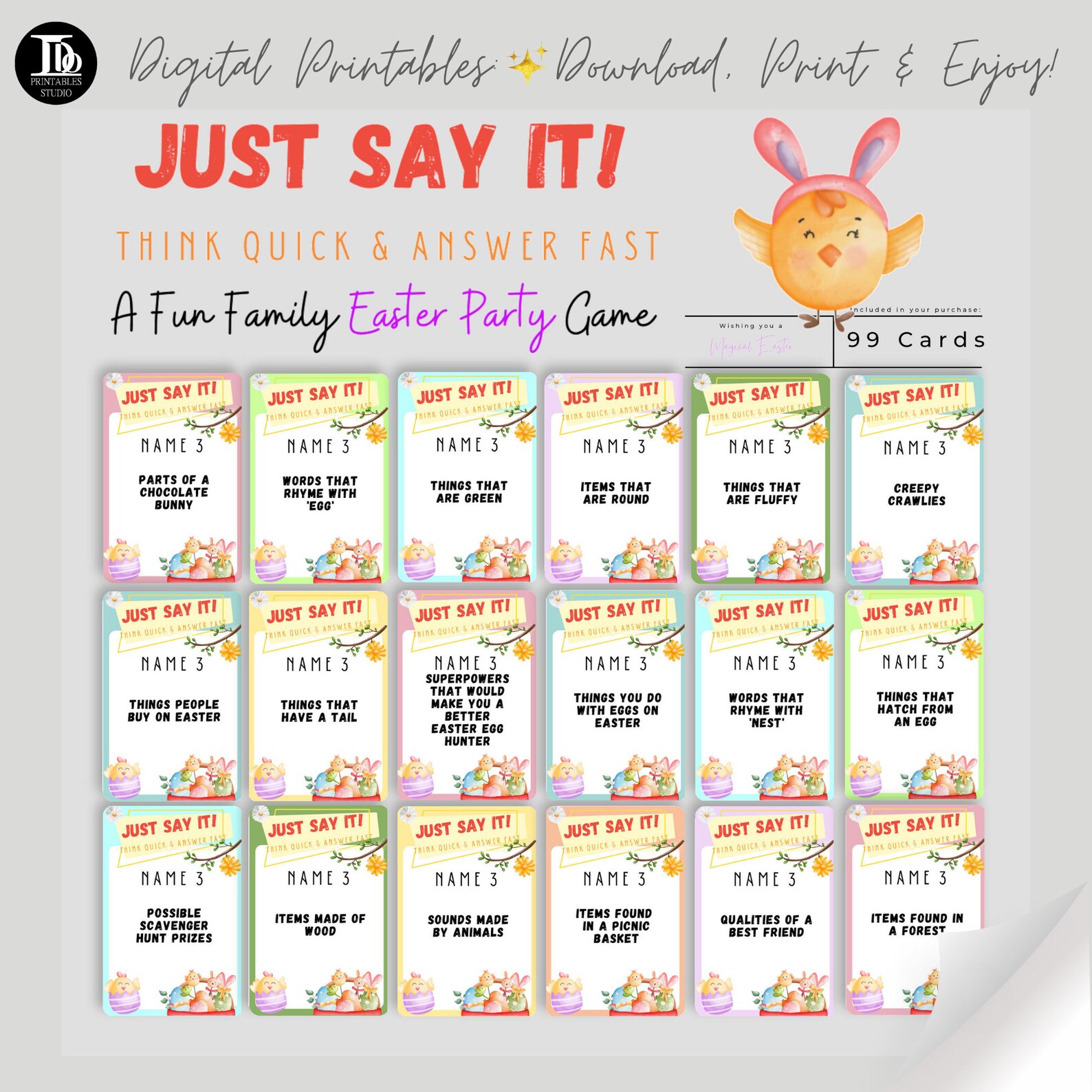 Funny Easter Group Party Activity | Printable Easter Family Friendly ...