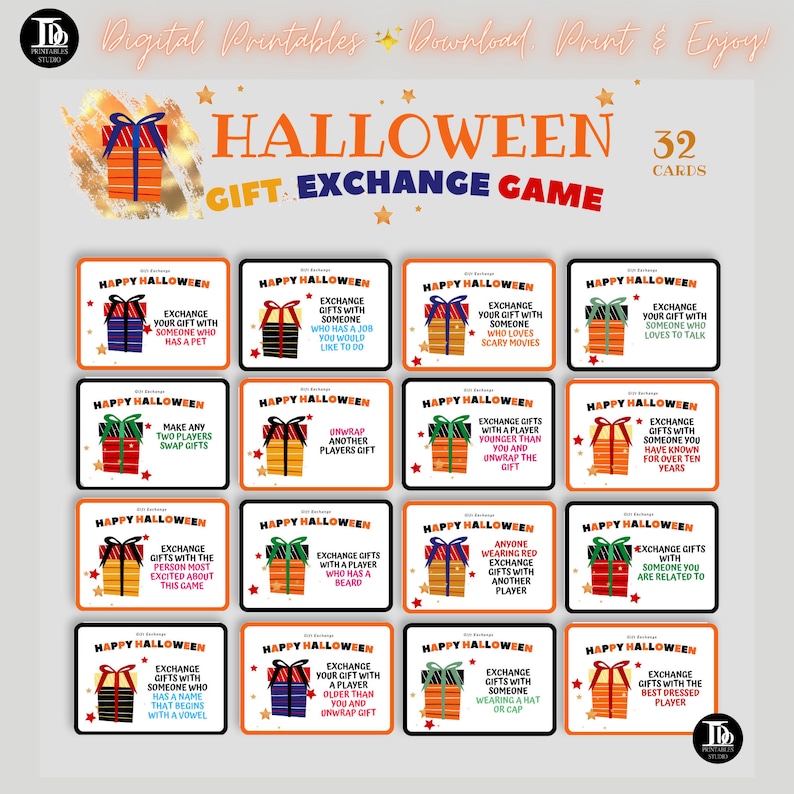 Halloween Gift Exchange Game | Yankee Swap | White Elephant Gift ...