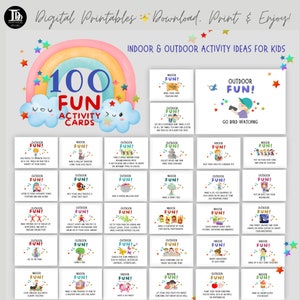 100 Fun Activity Cards for Kids | Indoor and Outdoor Activity Ideas ...