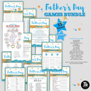 Father's Day Game Bundle | Father's Day Trivia | Who Knows Daddy Best ...