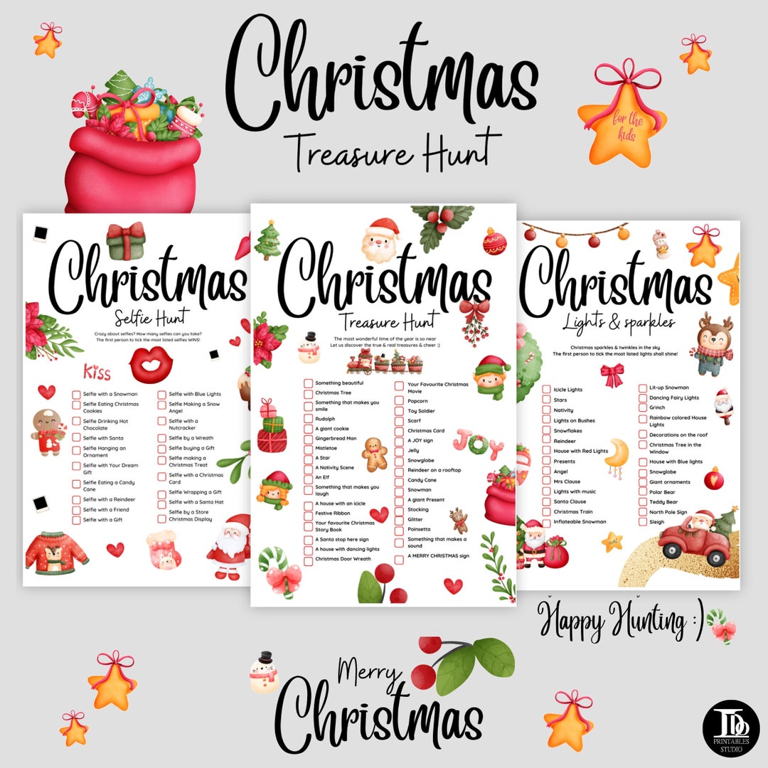 Printable Kids Christmas Activity Bundle Christmas Scavenger - Etsy