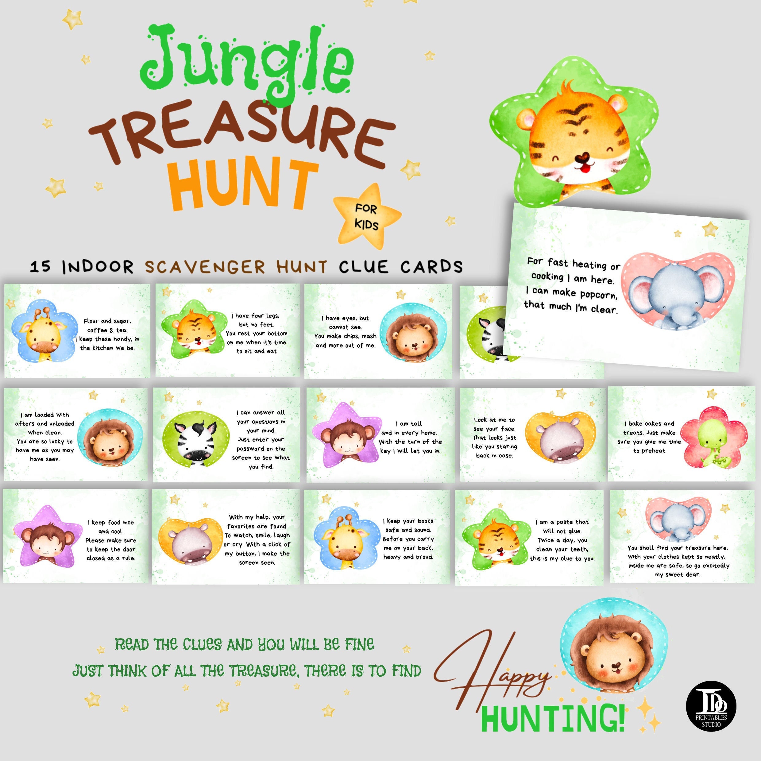 Jungle Treasure Hunt for Kids Jungle Themed Birthday Present - Etsy