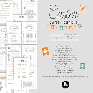 Printable Easter Games Bundle | Family Easter Games | Easter Party ...