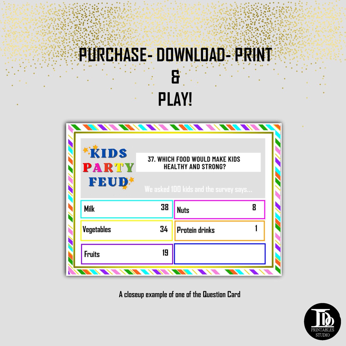 Printable Kids Friendly Feud Party Game / Kids Activity / Lockdown ...