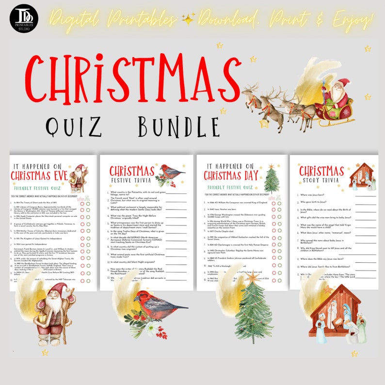 Christmas Quiz Bundle | It Happened on Christmas | Christmas Story ...