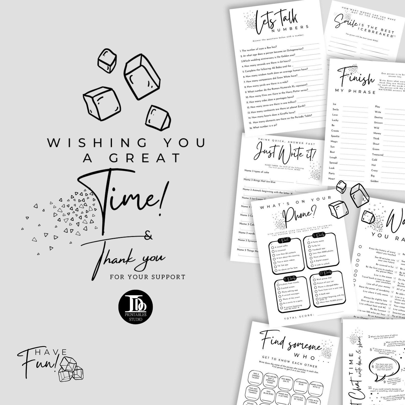 Icebreaker Games Icebreaker Activities Dinner Party Games - Etsy