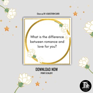 Printable Deep Conversation Starter Question Cards for Couples ...