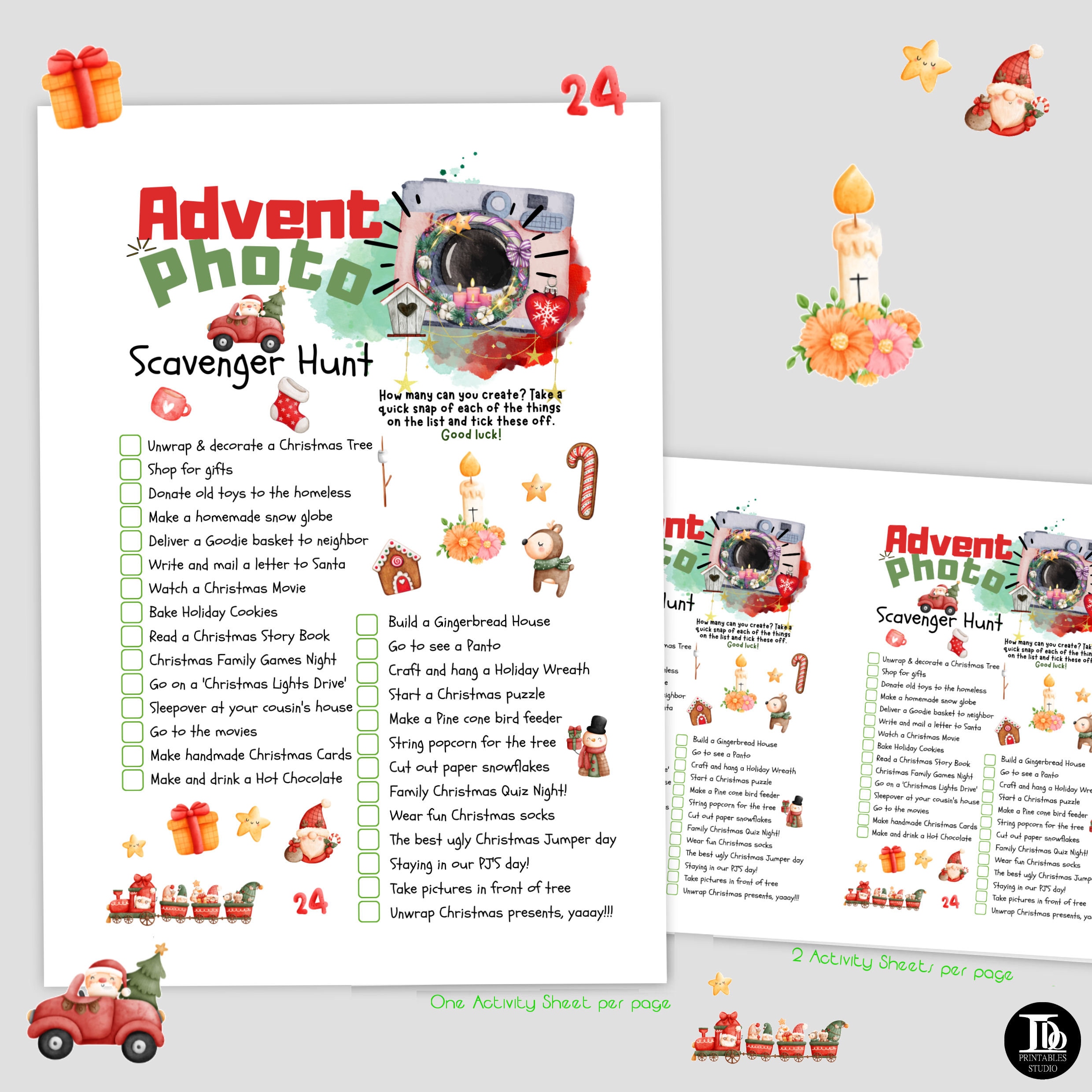 Big Festive Scavenger Hunt Bundle for Kids | Holiday Games | Treasure ...