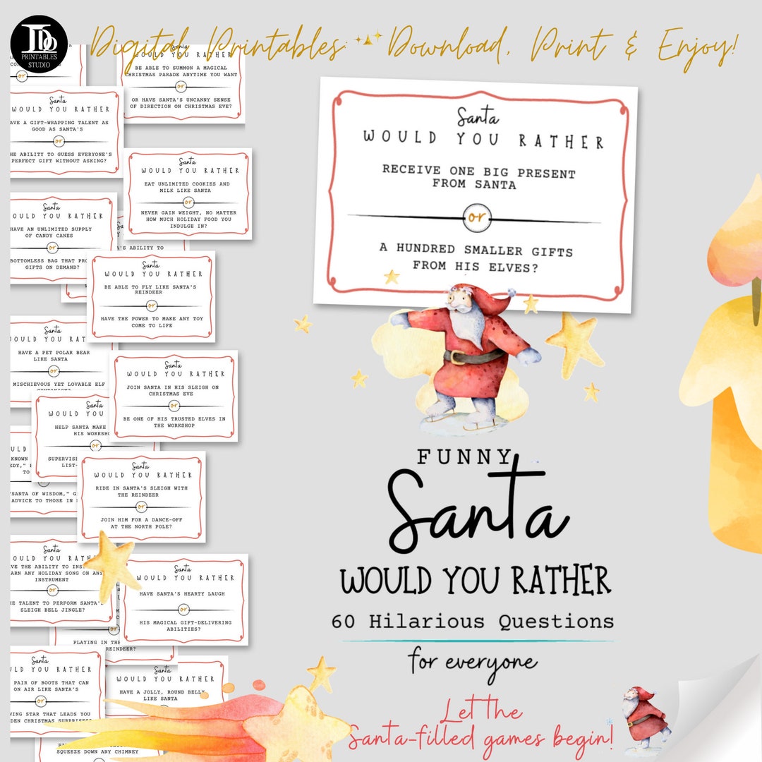 Santa Icebreakers for Kids, Teens, Whole Family Holiday Party Activity ...