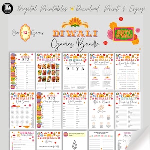 Diwali Party Family Friendly Games Bundle | Diwali Scattergories ...