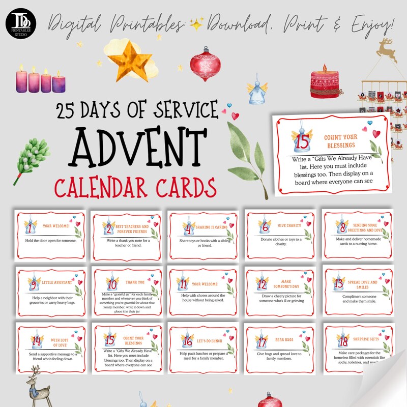 Advent Small Cards - Etsy