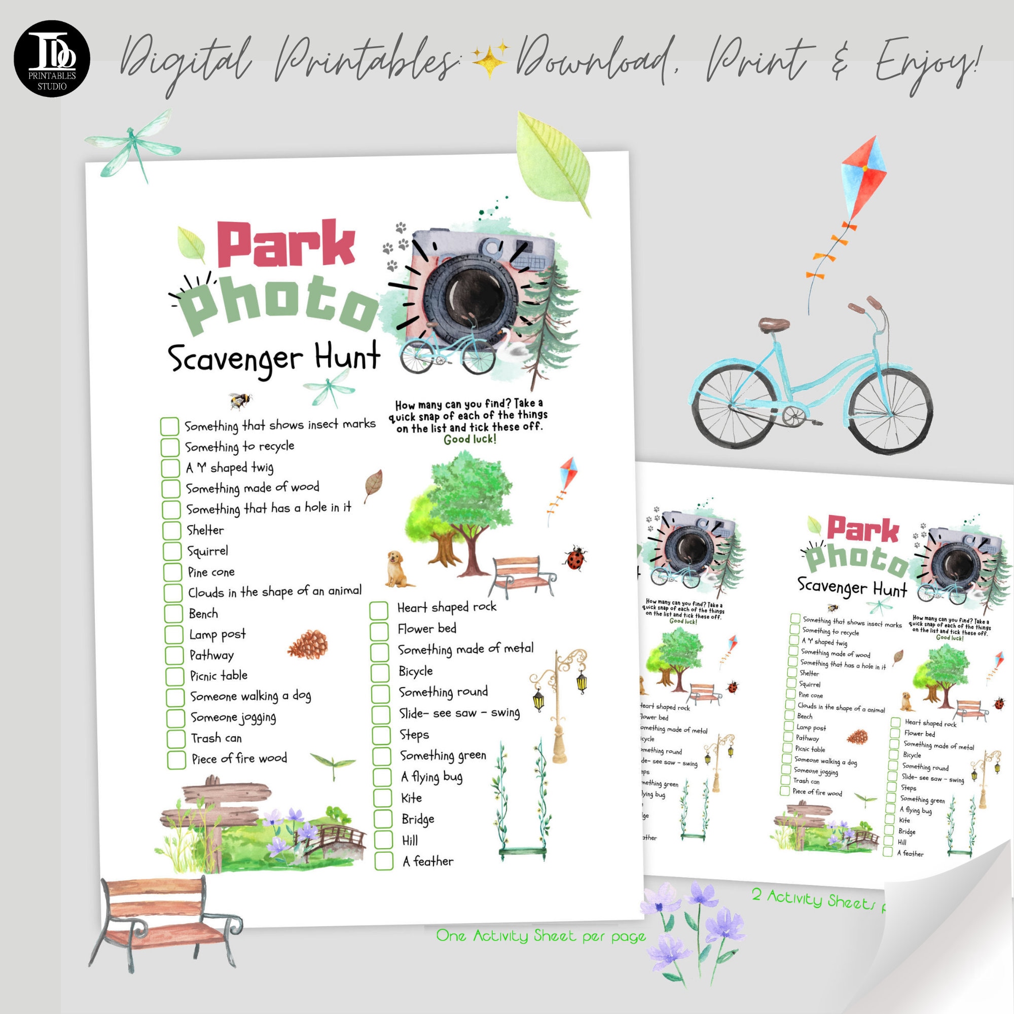 Park Photo Scavenger Hunt for Kids | Park Treasure Hunt | Park ...
