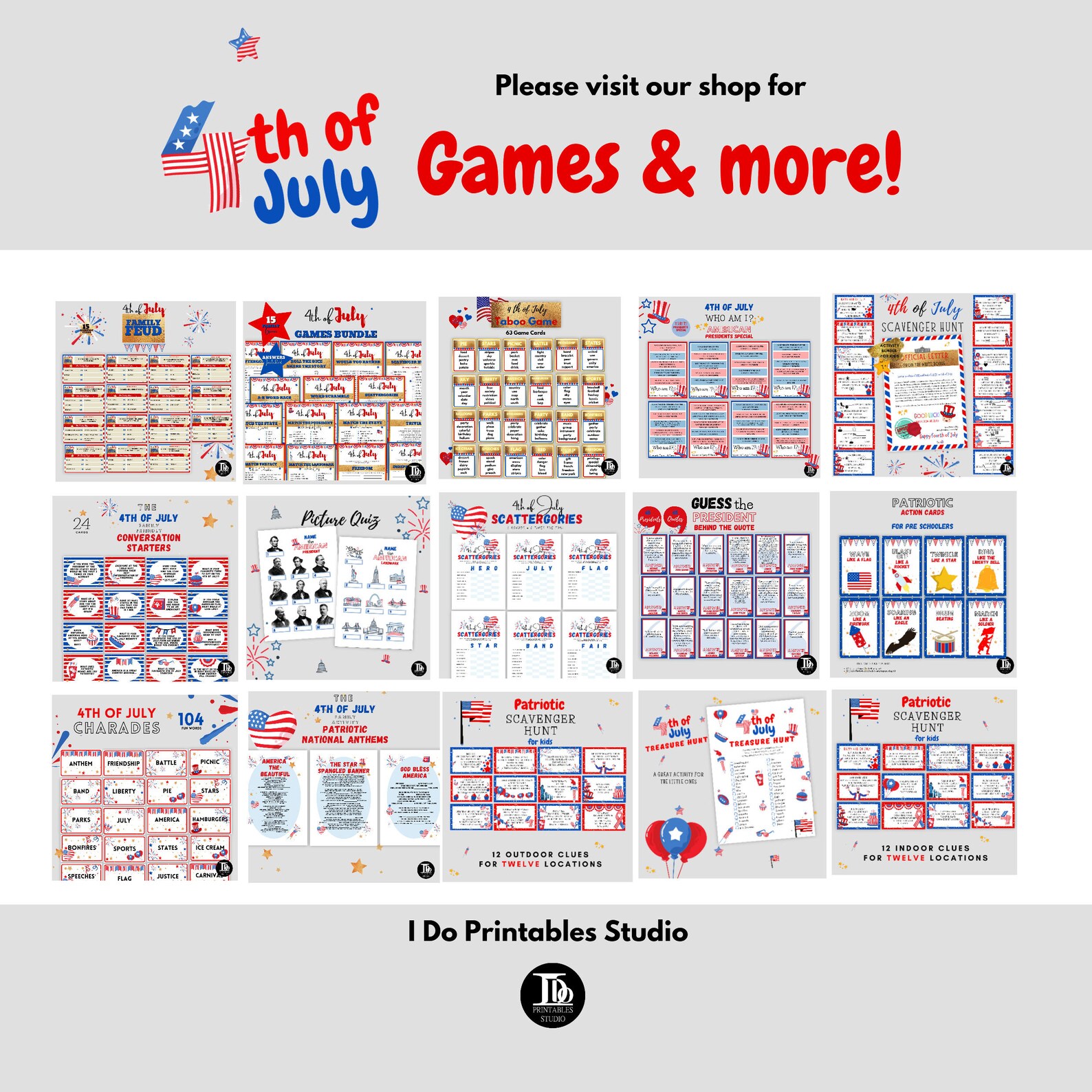 Conversation Starters / 4th of July Edition / Memorial Day Printable ...