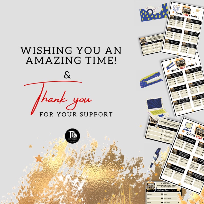 Office Party Feud Game Printable Team Building Group Office - Etsy