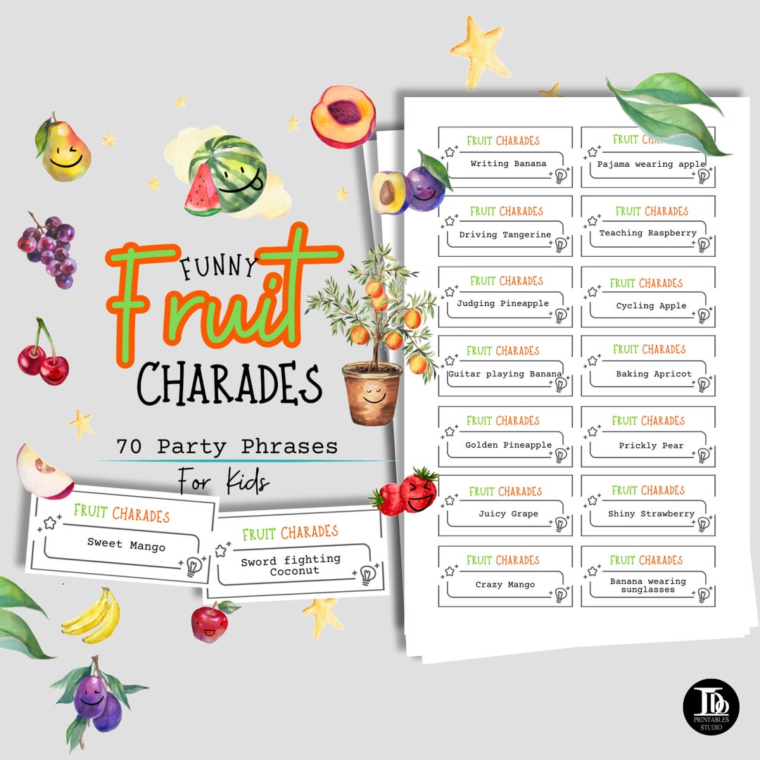 Fruit Charades Game for Children | Kid's Party Games | Fruit Party ...