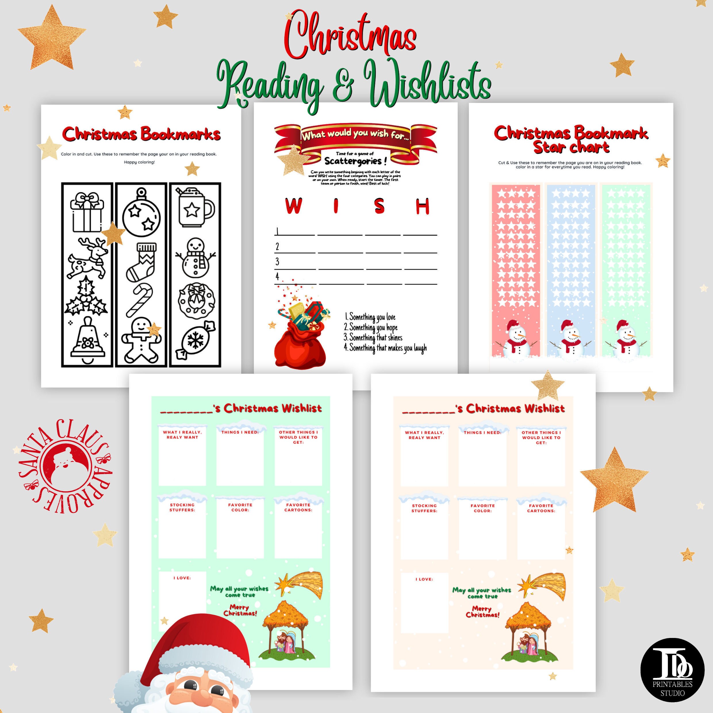 Santa's Activity Bundle | Printable Christmas Activity Bundle for Kids ...