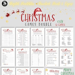 Christmas Game Bundle | Family Christmas Games | Christmas Trivia Pub ...
