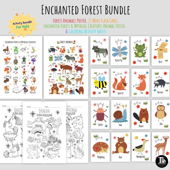 Enchanted Forest Kid's Activity Bundle Themed Kid's - Etsy