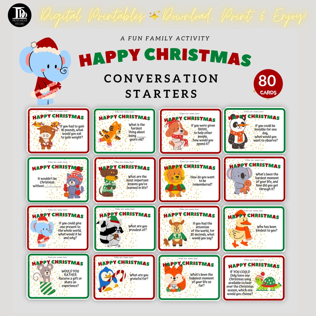 Christmas Family Conversation Starters | Family Christmas Dinner ...