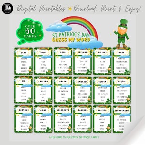Patrick's Day Word Game / St. Patricks Day Party Game / St Patricks Day ...
