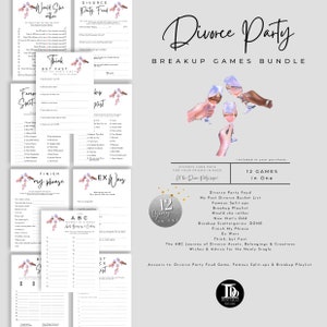 Breakup Party Celebration Games Bundle | Divorce Party Games | Newly ...