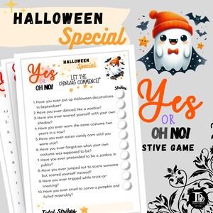 Printable Halloween Conversation Starters Game | Halloween Party Game ...