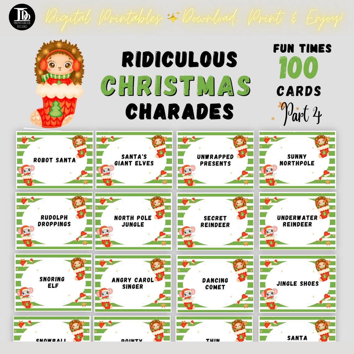 Funny Christmas Party Charades Game | Family Fun Games Night ...