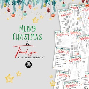 Christmas Game Bundle Family Christmas Games Christmas Trivia Pub Quiz ...