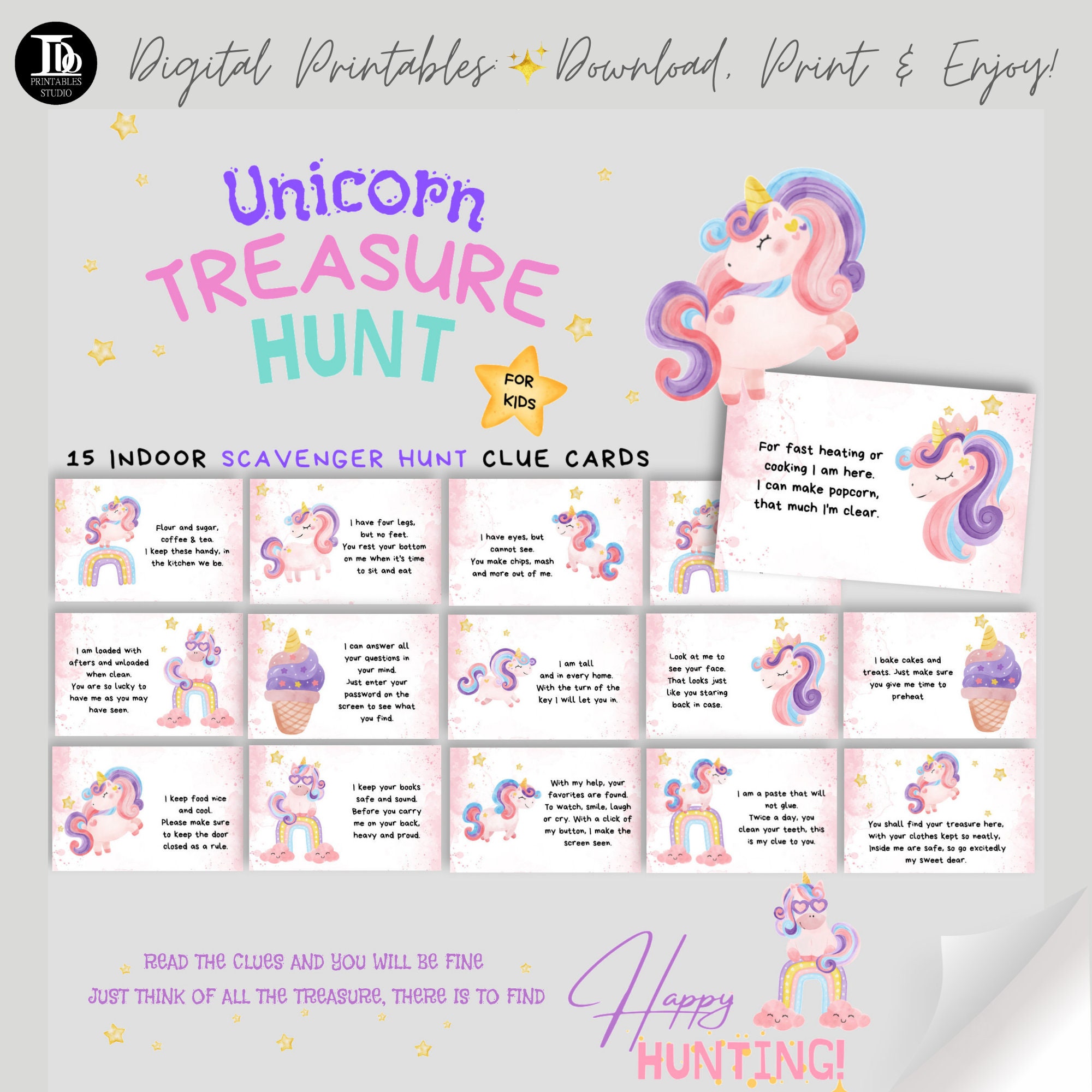 Unicorn Birthday Treasure Hunt | Unicorn Sleepover Present Hunt ...