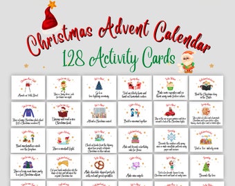 Christmas Advent Calendar Activity Cards Countdown to - Etsy