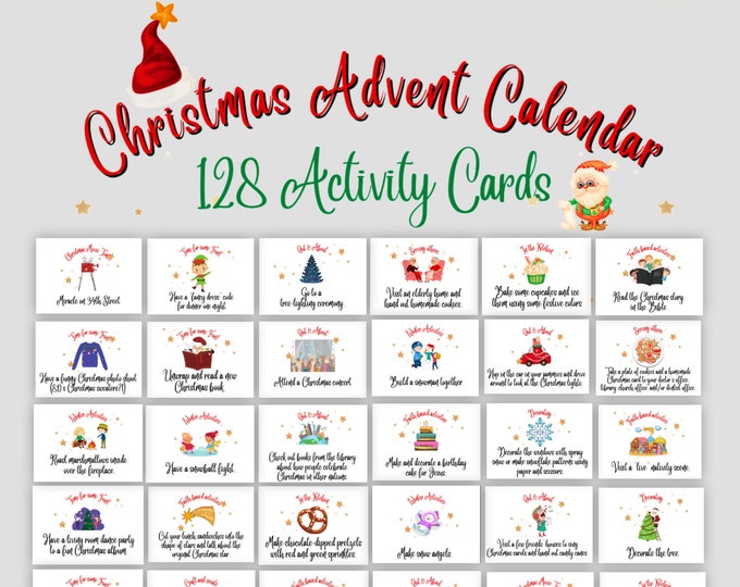 25 Days of Service Advent Calendar Cards for Kids Printable Holiday ...