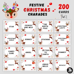 Christmas Charades Game Bundle | Family Christmas Games | Christmas ...