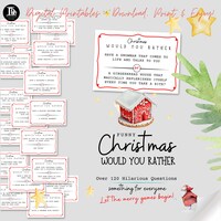 Christmas Would You Rather Game, Family Christmas Game, Christmas Party ...