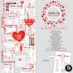 Ultimate Valentines Day Games Bundle | Scattergories | Word Scramble ...