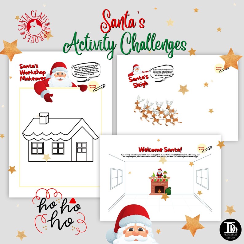 Santa's Activity Bundle | Printable Christmas Activity Bundle for Kids ...