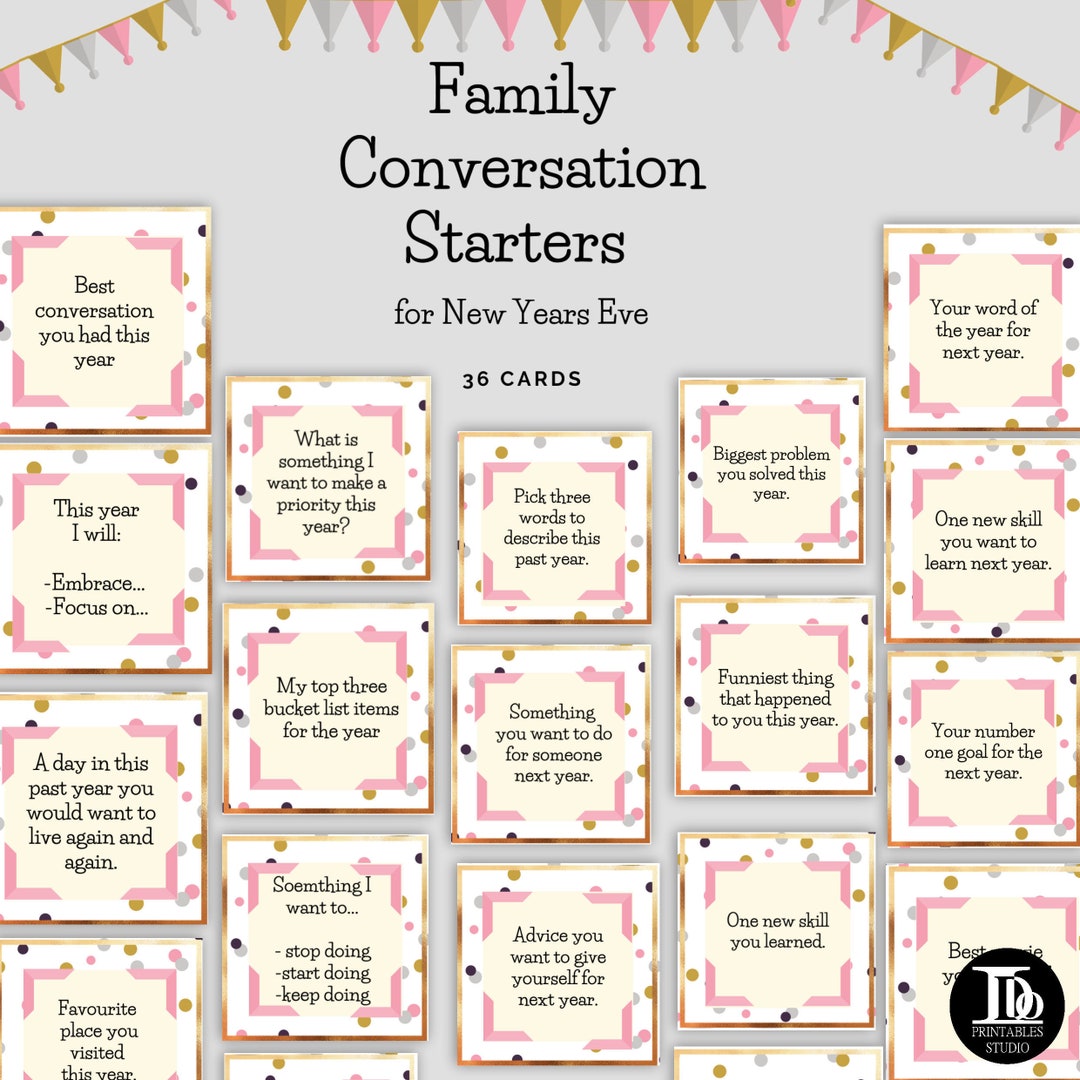 New Year Conversation Starters / New Year Printable / New Year - Etsy